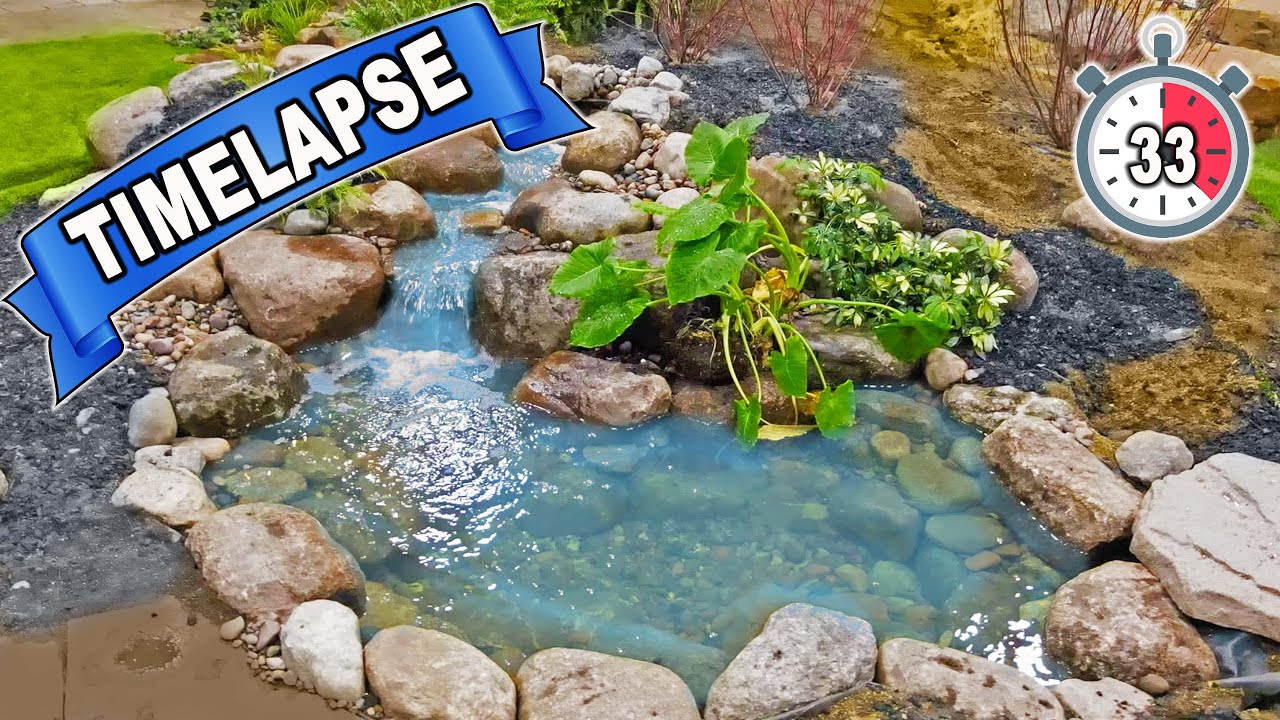 DIY Pond Build - Timelapse - YouTube