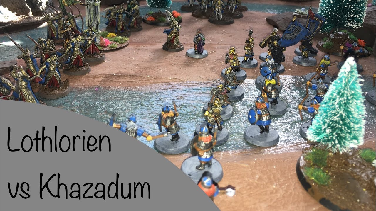 Lothlorien vs Kingdom of Khazadum 500 Point MESBG Battle Report - YouTube