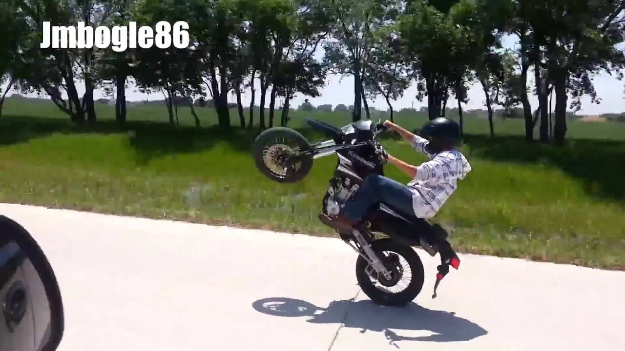 Kawasaki KLX250SF Monster Wheelie compilation Trailer and training ...