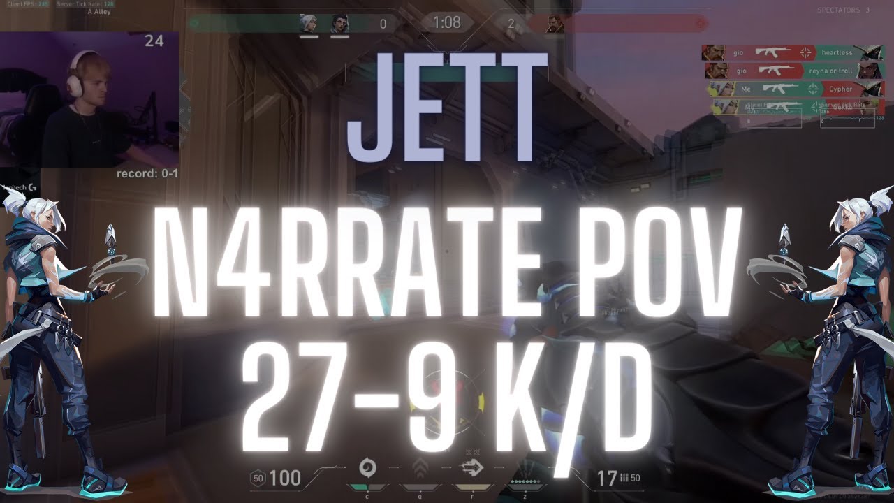 KC N4RRATE POV Jett on Sunset 27-9 K/D (VALORANT Pro POV) - YouTube