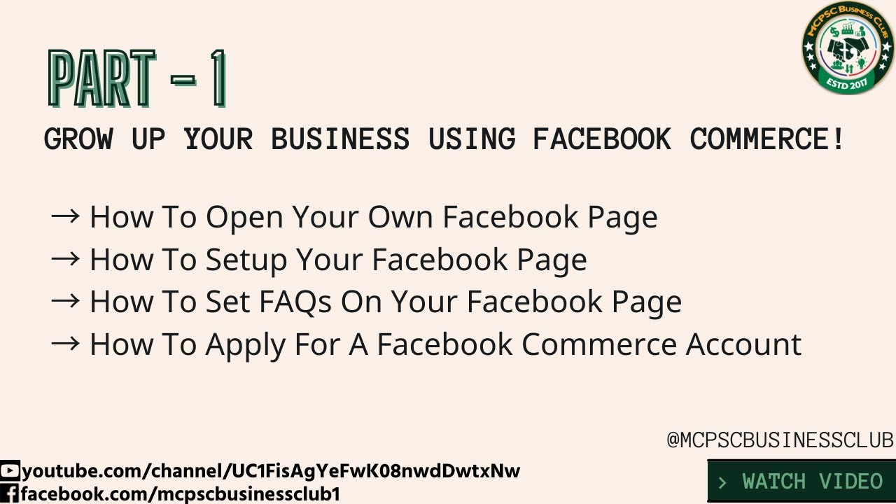 Facebook Commerce Tutorial. Grow up your business by Aryan Kamal Aviv - YouTube