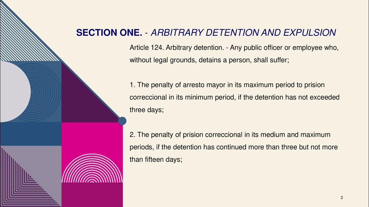 Arbitrary Detention and Arrest-Criminal Law - YouTube