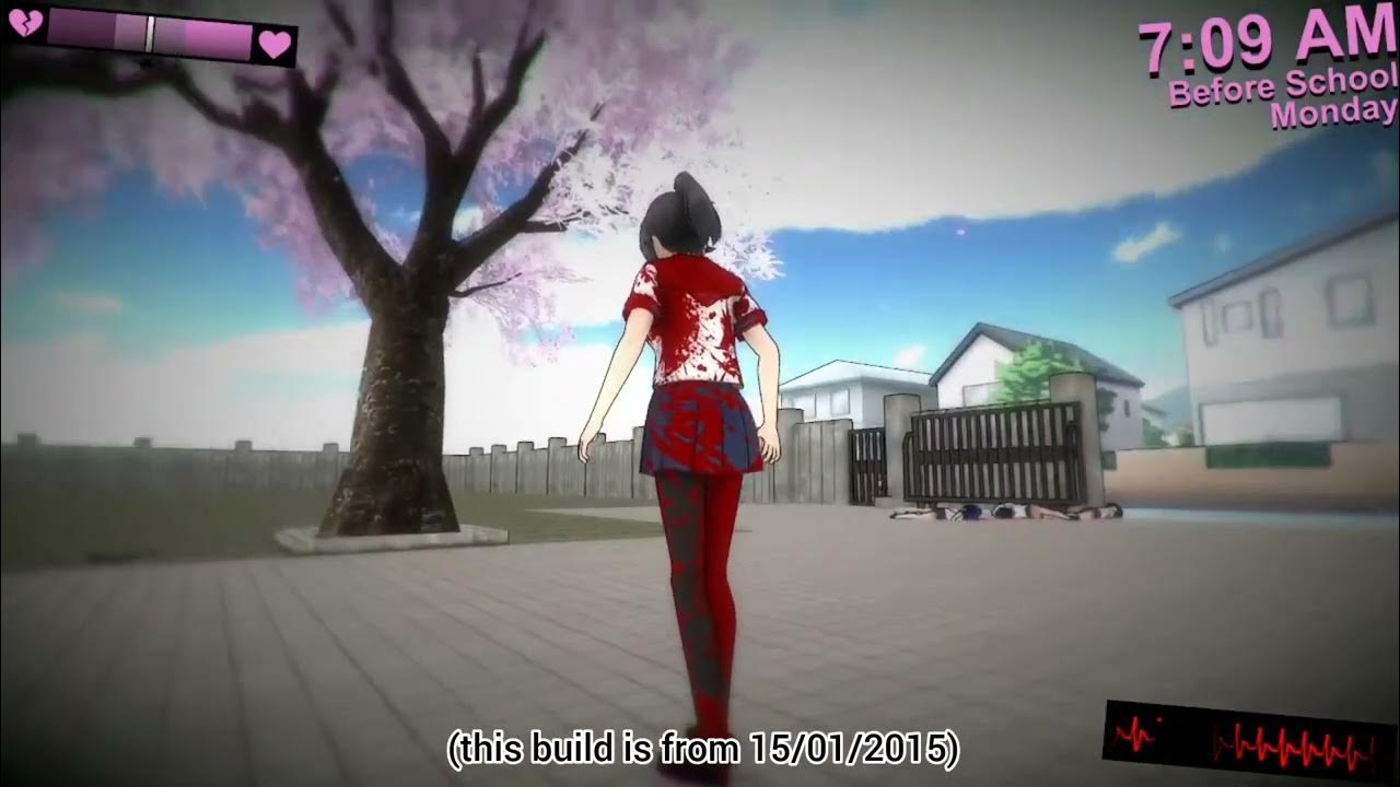 playing an old yandere sim build - YouTube