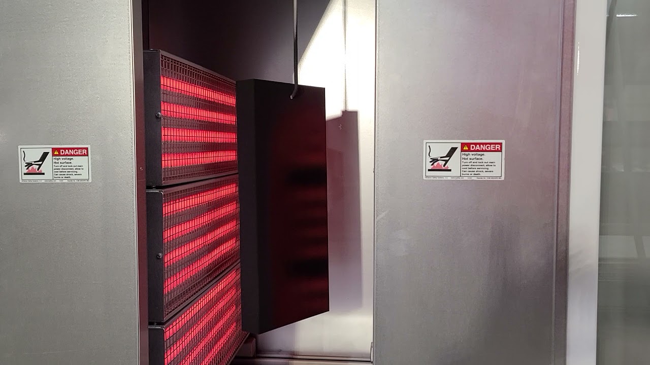 Mini-Mobile electric infrared powder coating system - YouTube