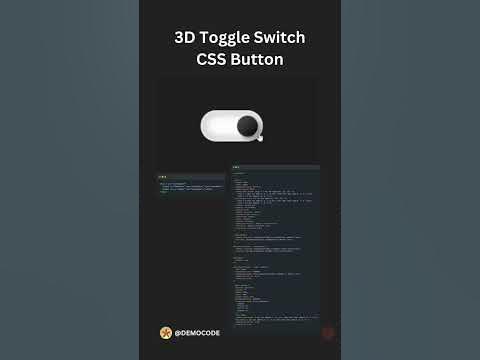 3D Toggle Switch CSS Button || #animation #css #threejs #coding #developer #toggleswitch #shorts ...
