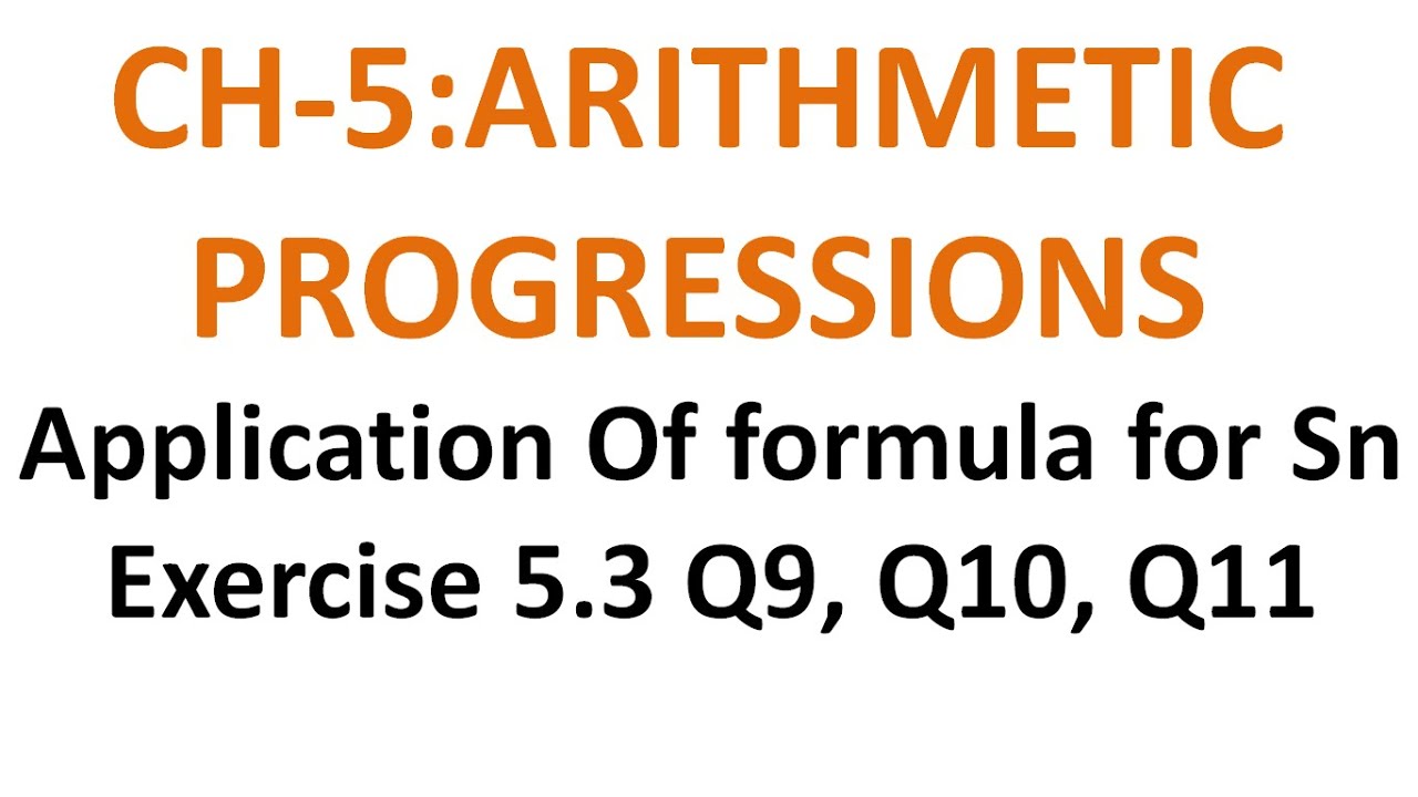 Mathematics|Class 10|Ch-5:ARITHMETIC PROGRESSIONS|Application Of ...