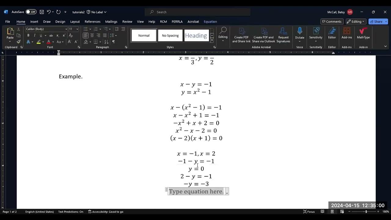 Solving Nonlinear Systems of Equations in Two Variables - YouTube