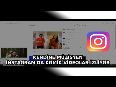 kendine müzisyen İnstagramda Komik videolar izliyor