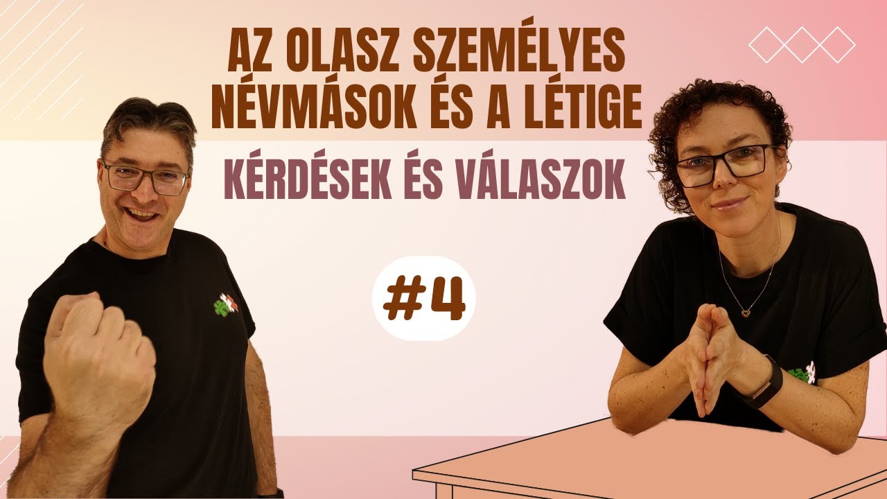 Az olasz személyes névmások és a létige: kérdések és válaszok - YouTube