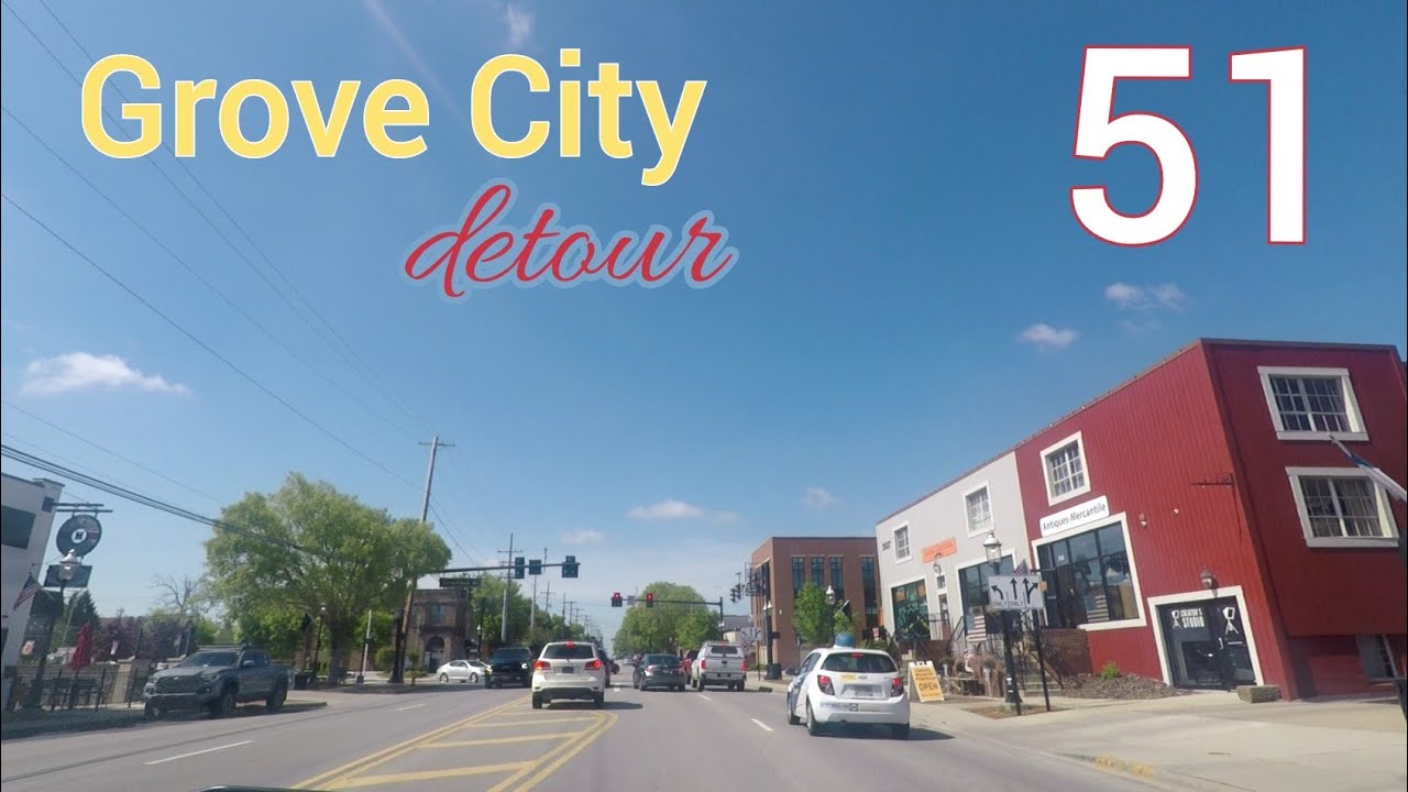 Drive Time 51 ...... Driving through Grove City, Ohio. USA l ...
