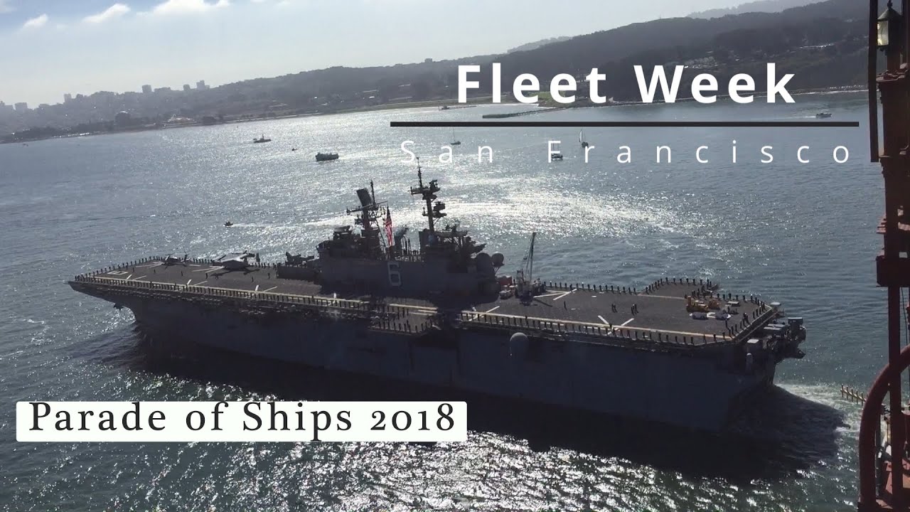 Fleet Week 2018 / Parade of ships / Golden Gate Bridge / San Francisco ...