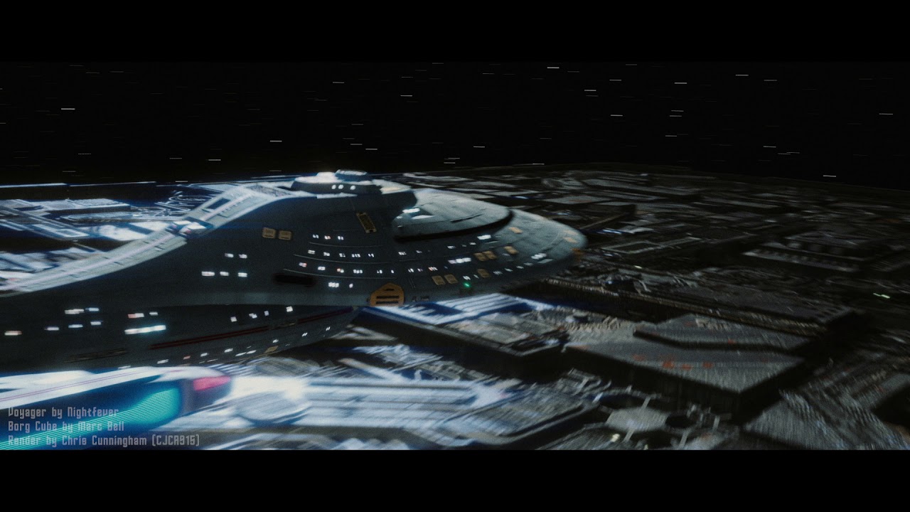 Voyager Attacking Borg Cube WIP1 With Audio - YouTube