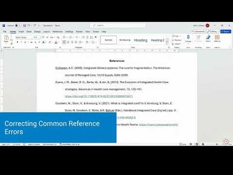 Correcting Common Referencing Errors - YouTube