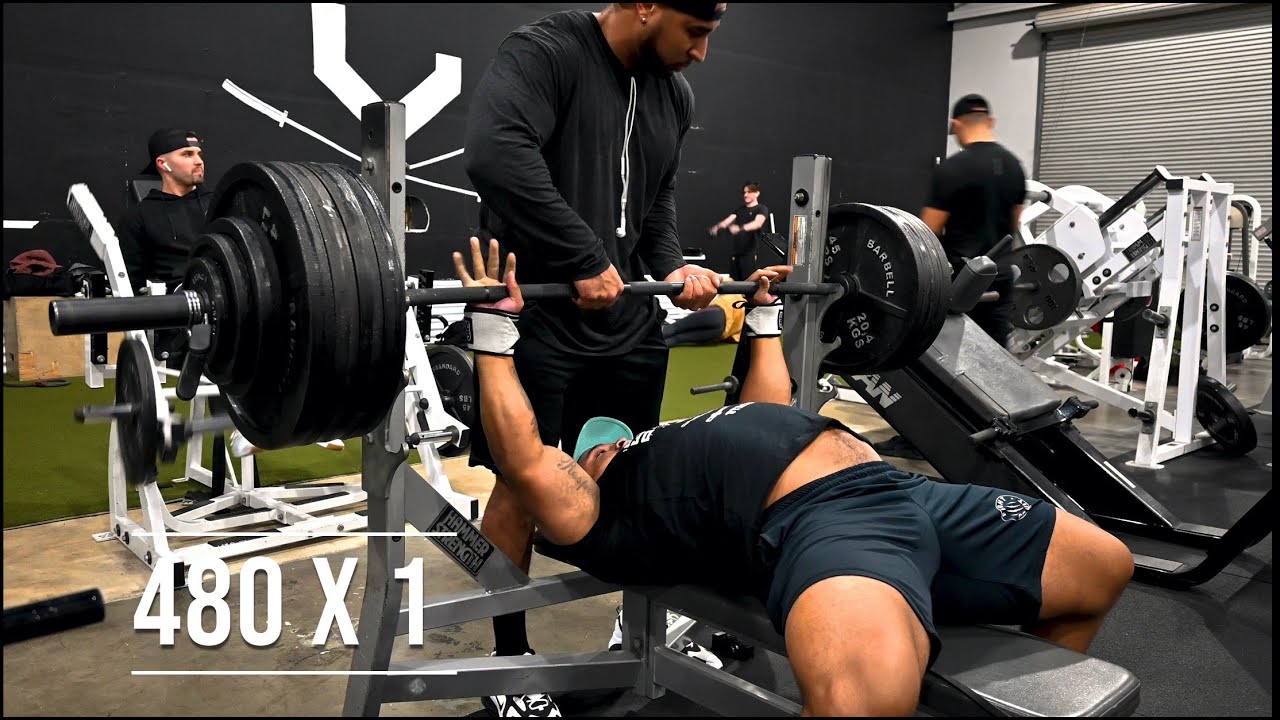 Coach Chad Penson benching 480 x 1 and more - YouTube