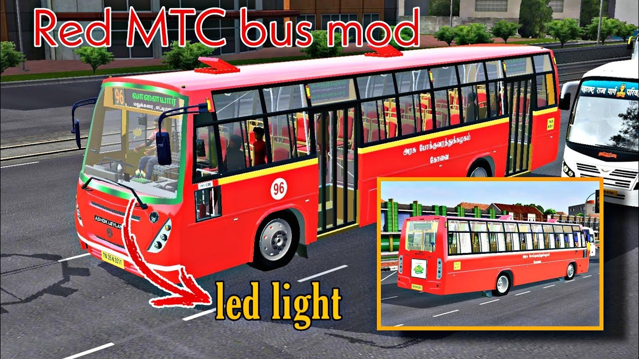 New red MTC bus mod released || Download mod now🙃 || City bus - YouTube
