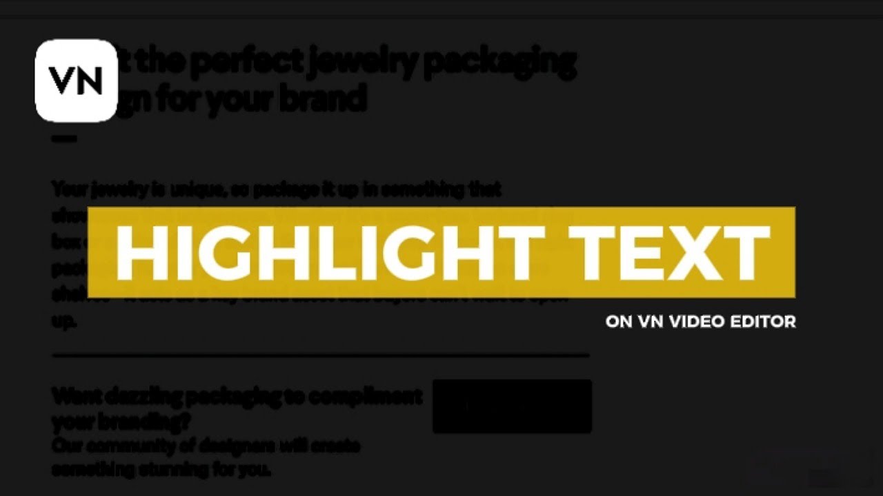 How to highlight text on vn video editor - YouTube