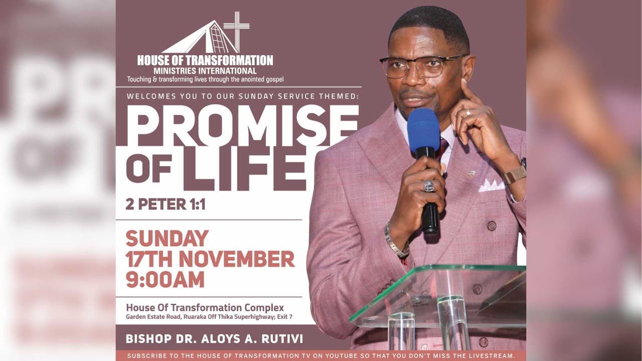 PROMISE OF LIFE | APOSTLE ALOYS A. RUTIVI | 17TH NOV 2024 - YouTube