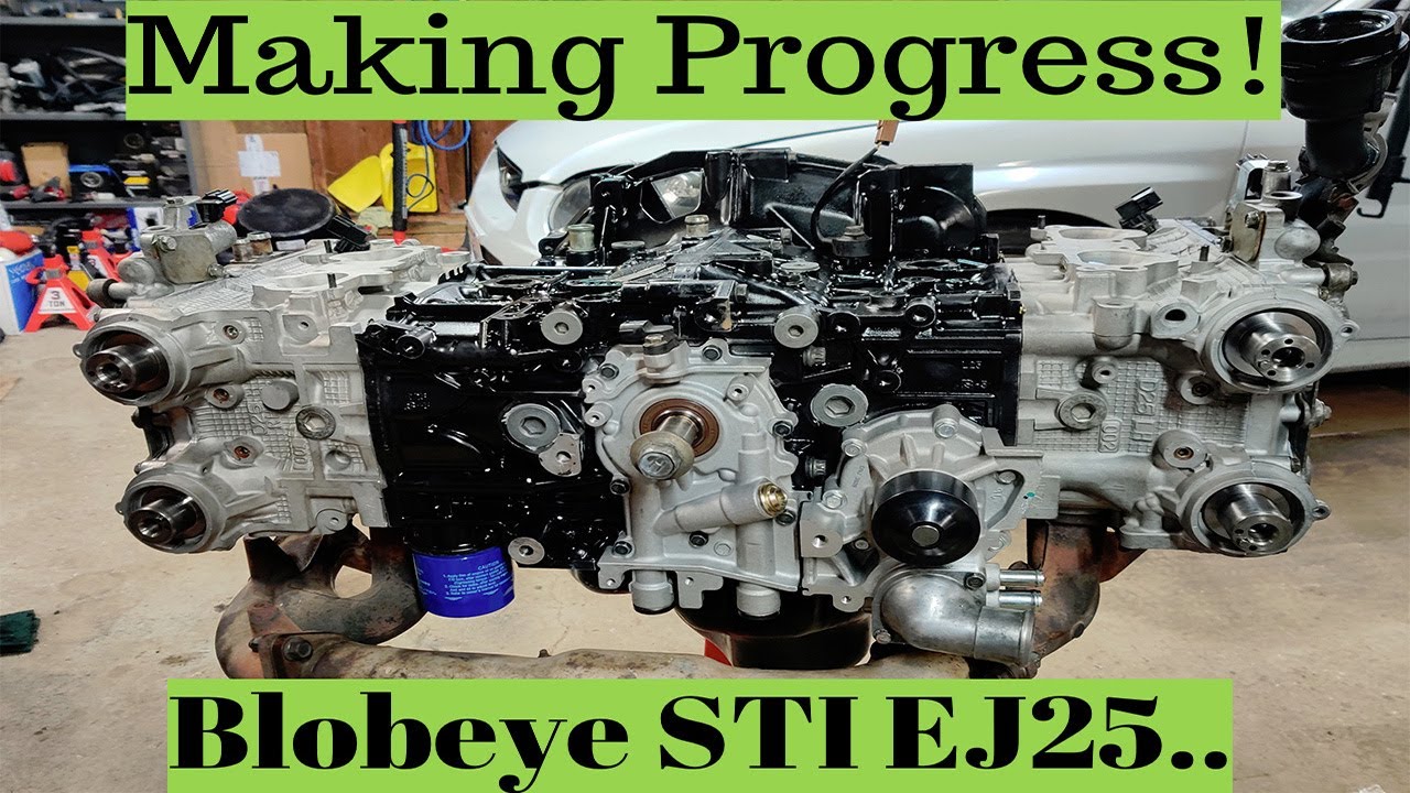 2004 Subaru WRX STI EJ25 Engine Build .. part 2 - YouTube