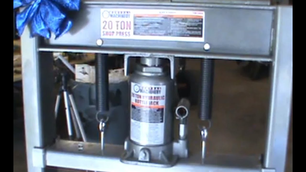 Harbor Freight 20 ton Press modification - YouTube