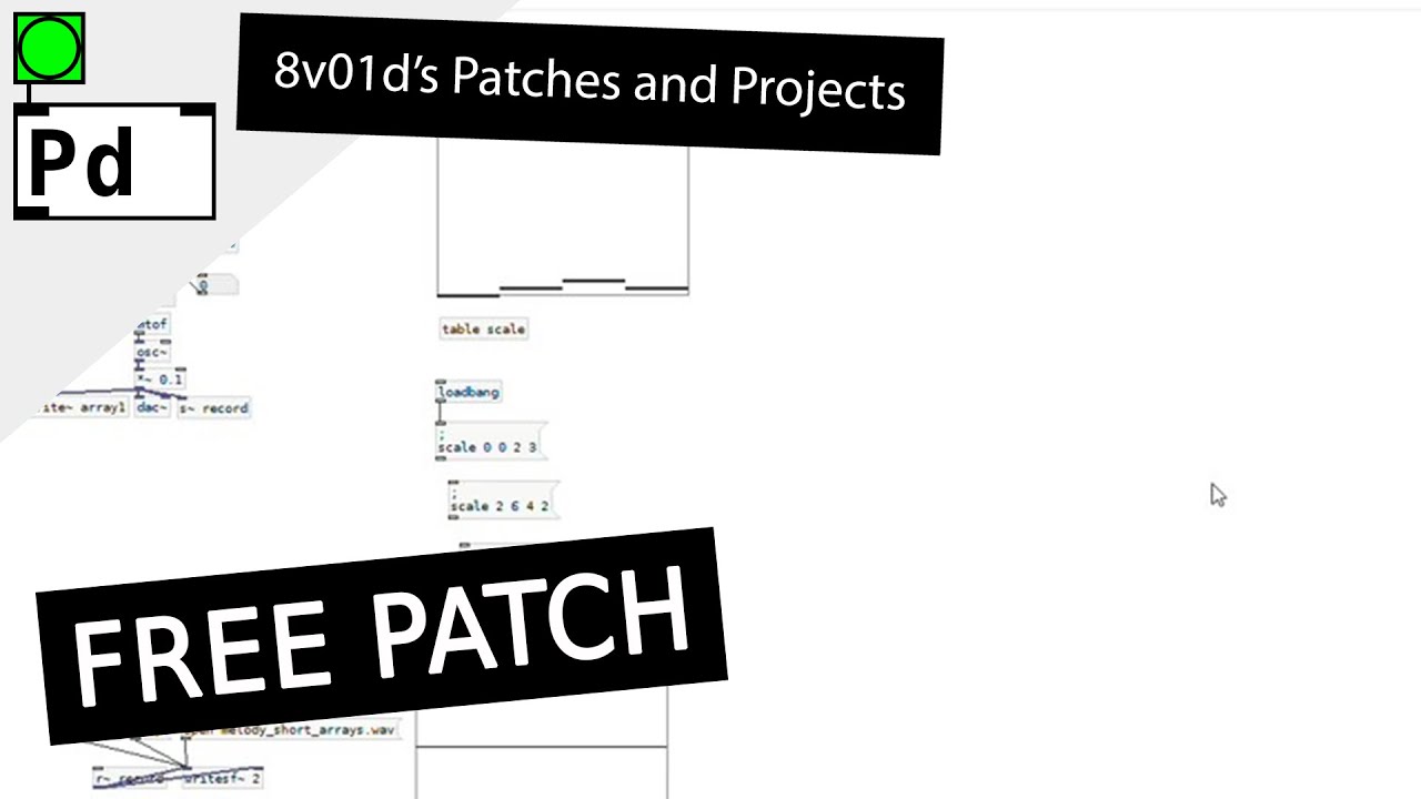(9) Pure Data - 8v01d - Melody (Shorter Array Sequence) - YouTube