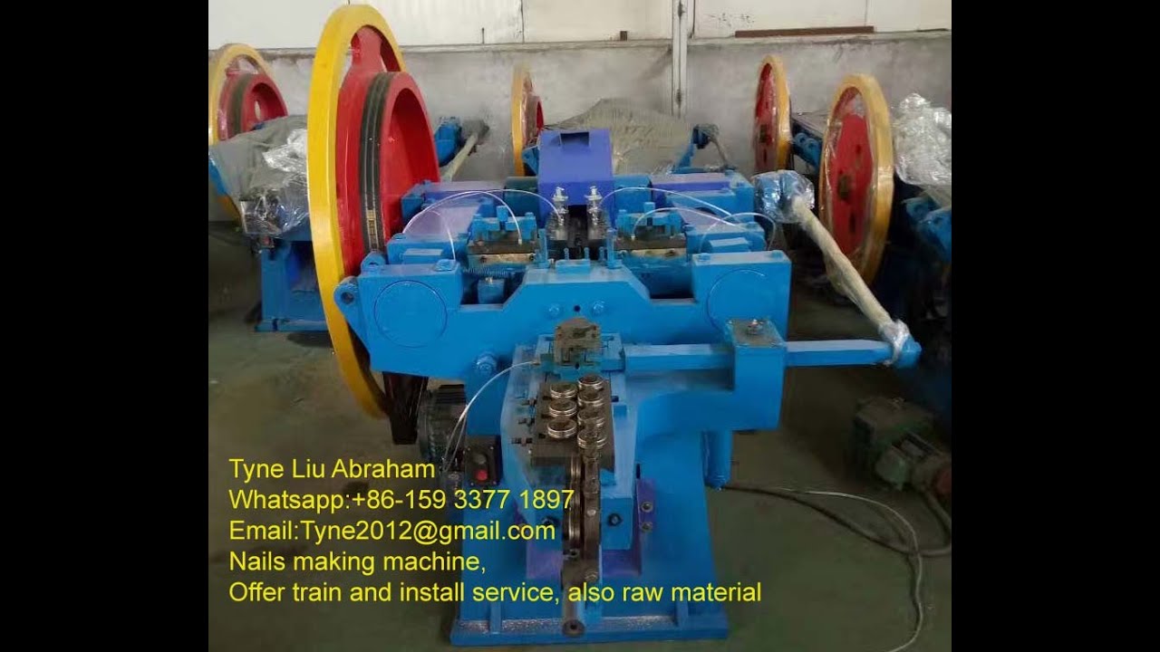 Automatic wire nail making machine.Operation of China nail ...