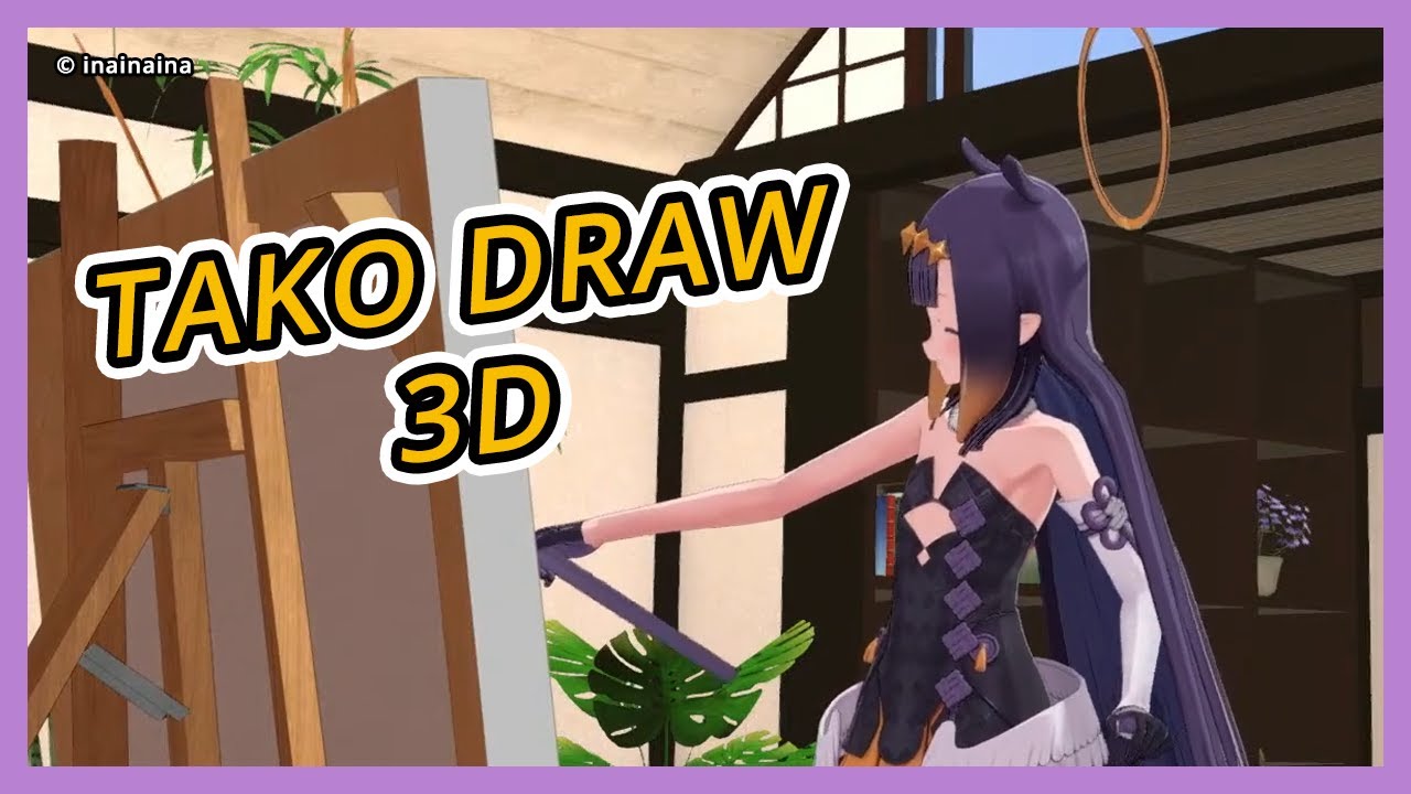 Ina Draws a Takodachi BUT IN 3D - YouTube