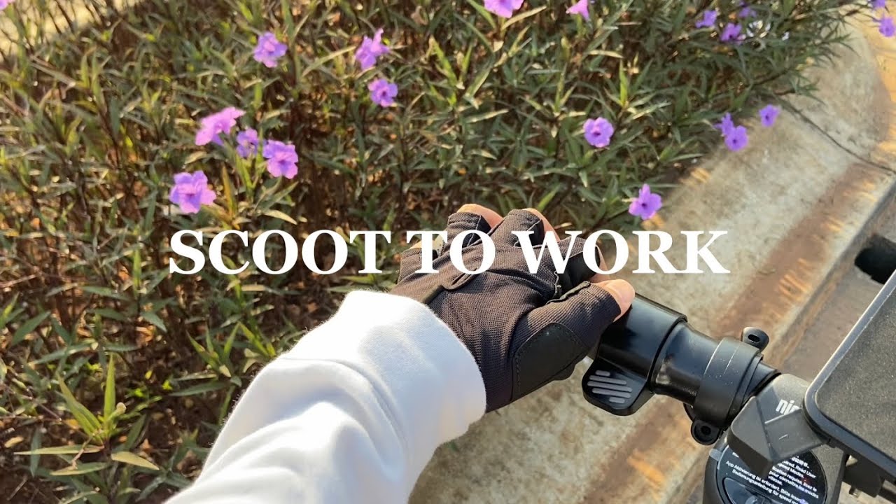Scoot to work | riding my segway ninebot ES2 to the office - YouTube