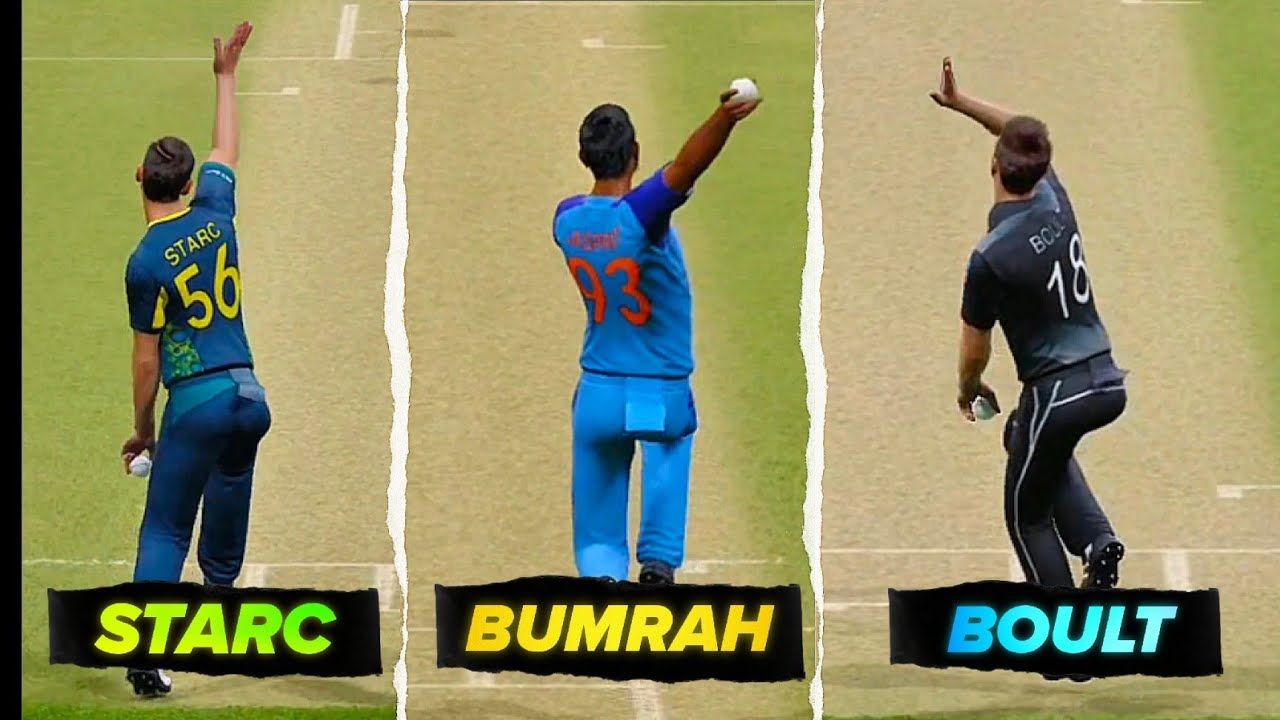 ALL REAL BOWLING ACTIONS IN CRICKET 24 - YouTube
