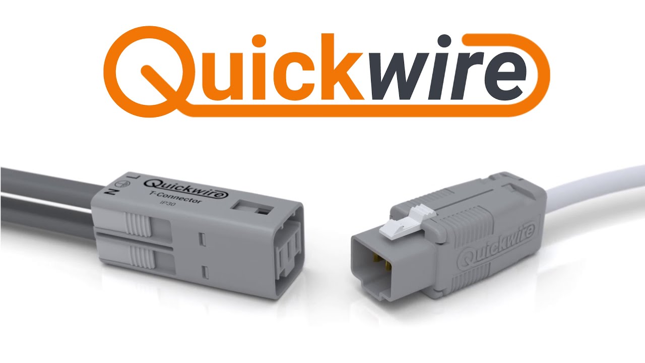 Quickwire plug and socket for lighting - YouTube
