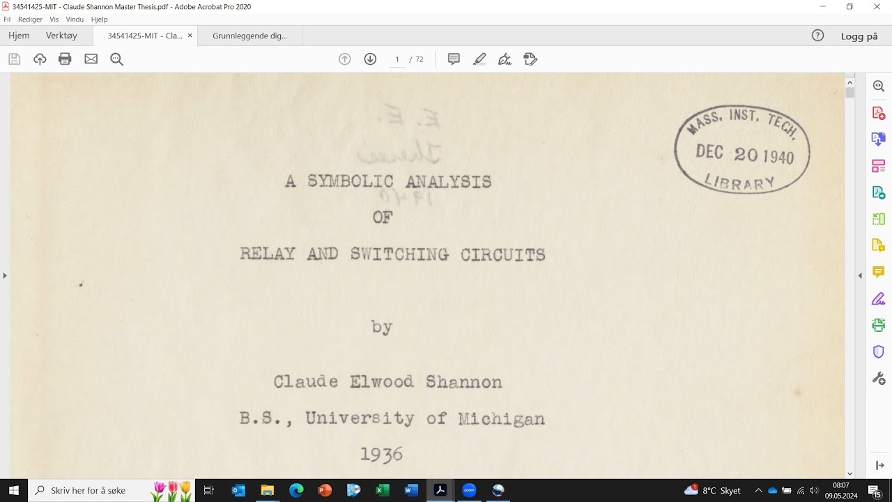 Claude Shannon's master thesis in 30 minutes and learn how to make an ...
