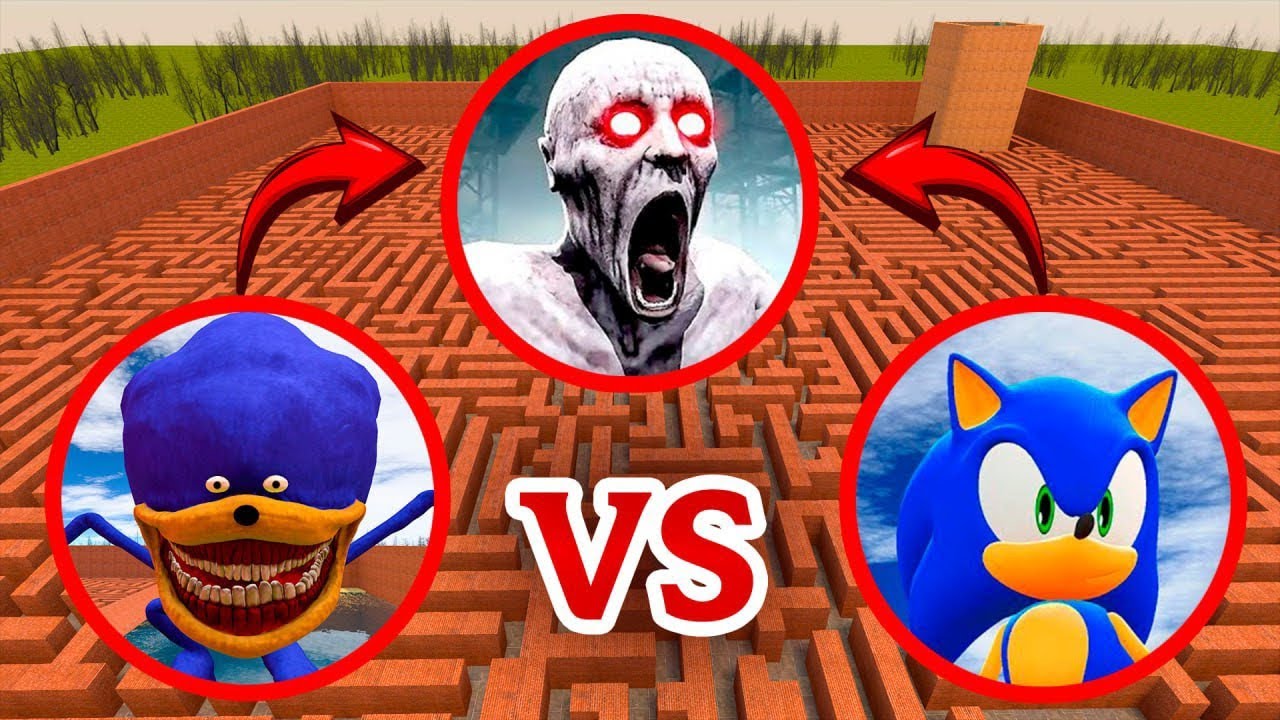 SHIN SONIC vs SCP-096 vs SONIC in Garry's Mod - YouTube