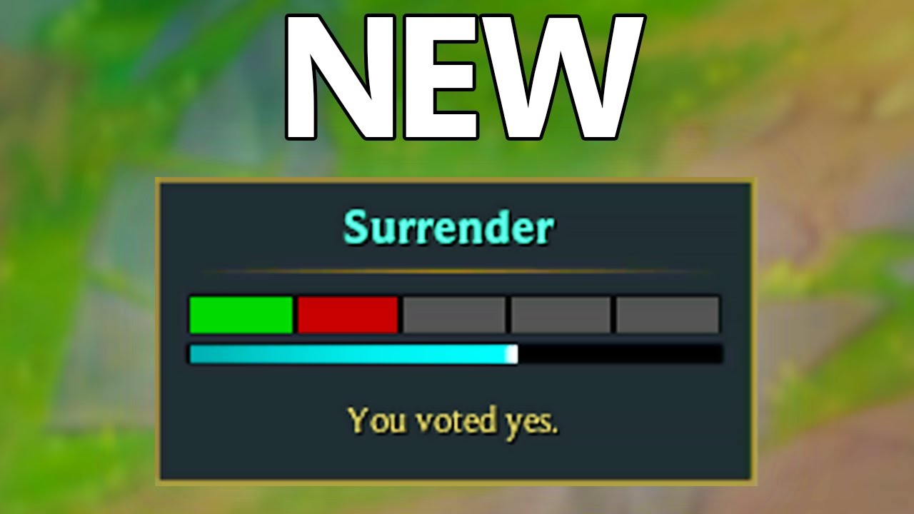 Riot just changed surrendering - YouTube