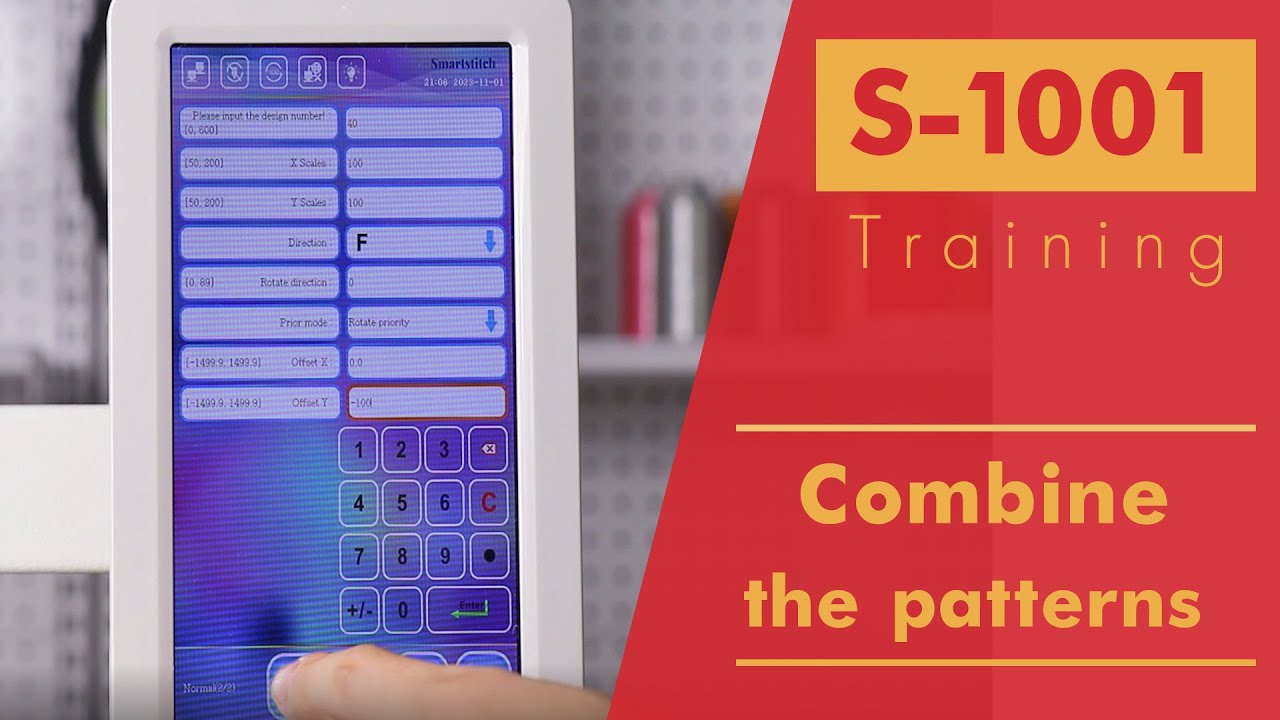Smartstitch Embroidery Machine S1001 Get Started Combine the patterns ...