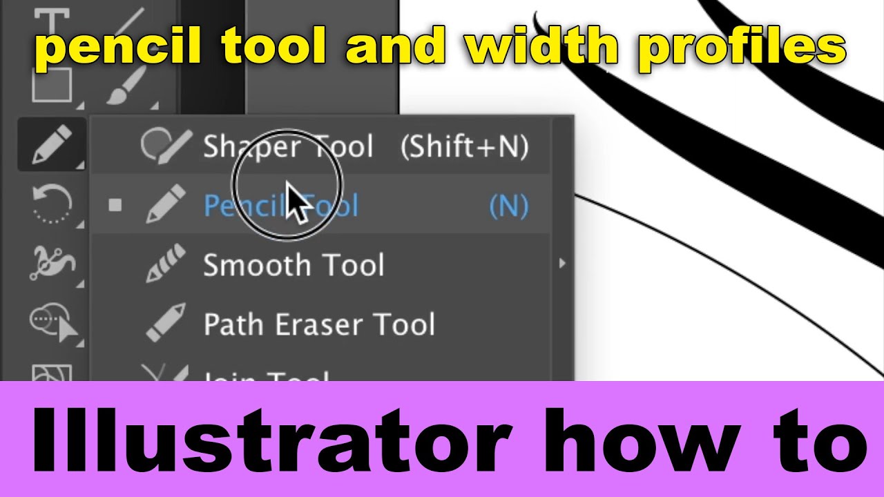 Illustrator Pencil Tool And Width Profiles Tutorial Youtube