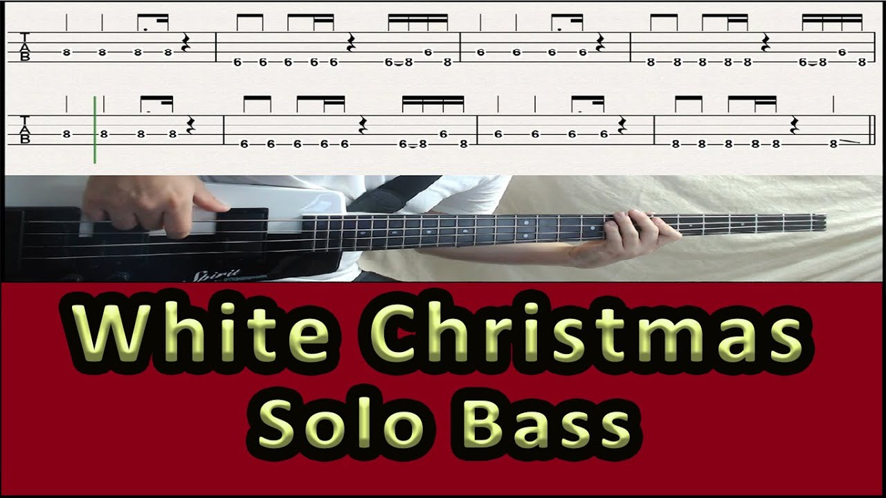 White Christmas Solo Bass (Bass cover with tabs 237) - YouTube