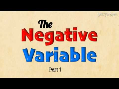 The Negative Variable 1 - YouTube