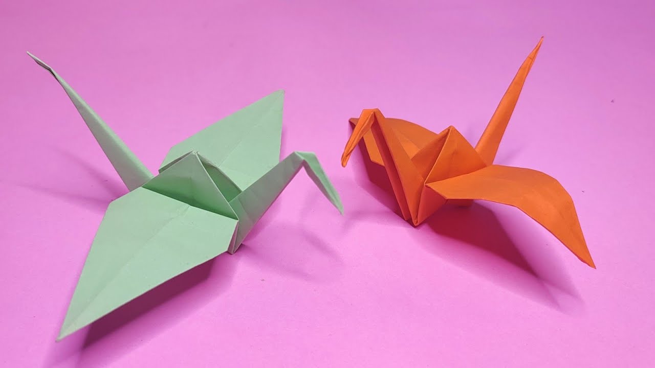 tutorial membuat origami burung bangau | How To Make a Paper Crane ...