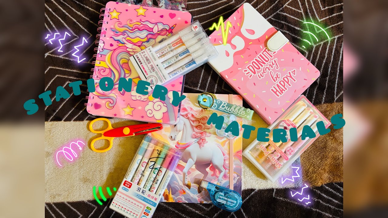 STATIONERY MATERIALS… Trying new materials 📔 - YouTube