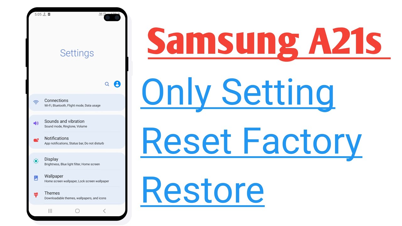 Samsung A21s Restore Setting All Factory Hard Reset Setting - YouTube