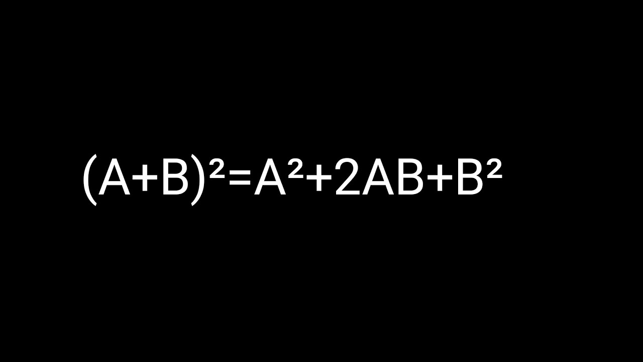 (a+b)² = a²+2ab+b² || Proof by Geometry - YouTube