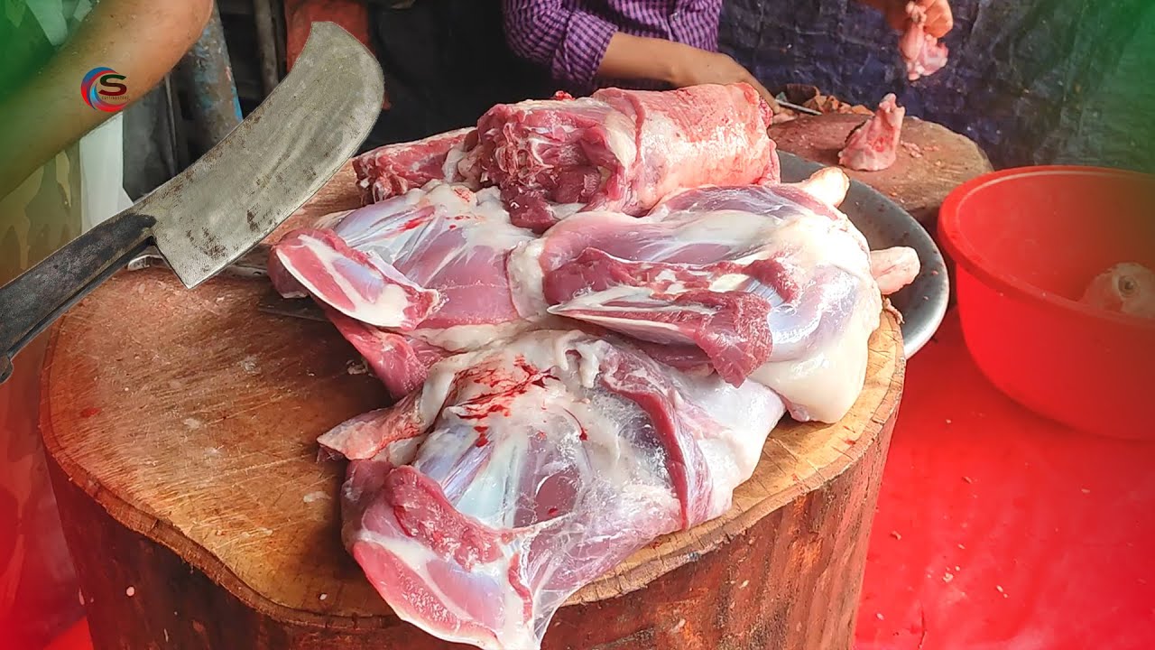 Amazing Full Goat Cutting and Process In Village | Big Goat Cutting ...