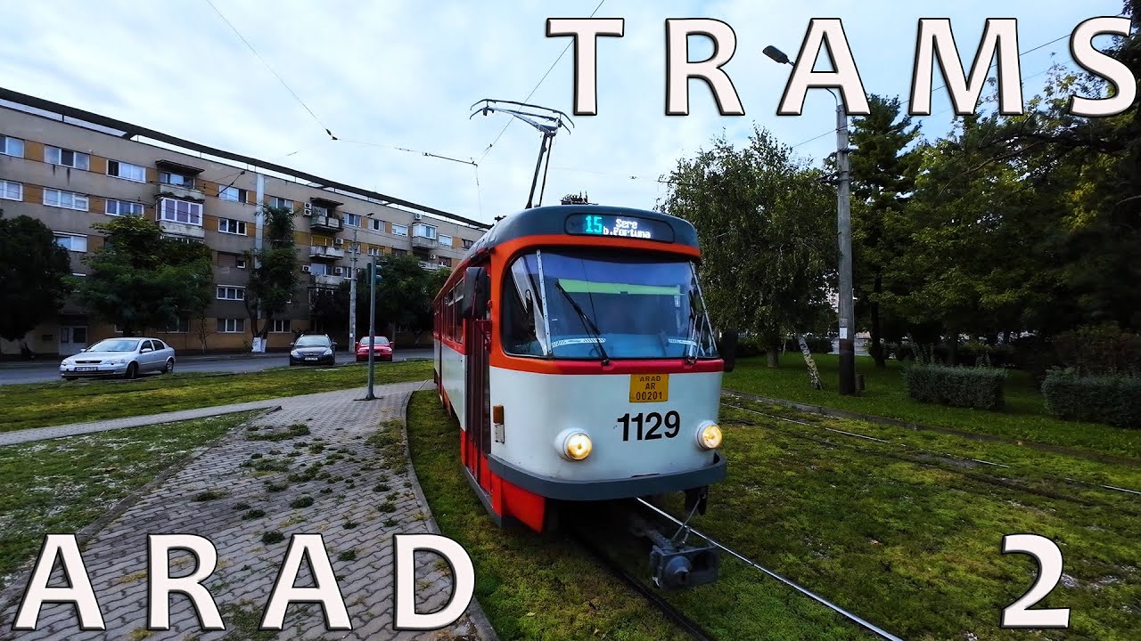 Trams in Arad, short footage. Second part. Tramvaie in Arad, Partea 2 ...