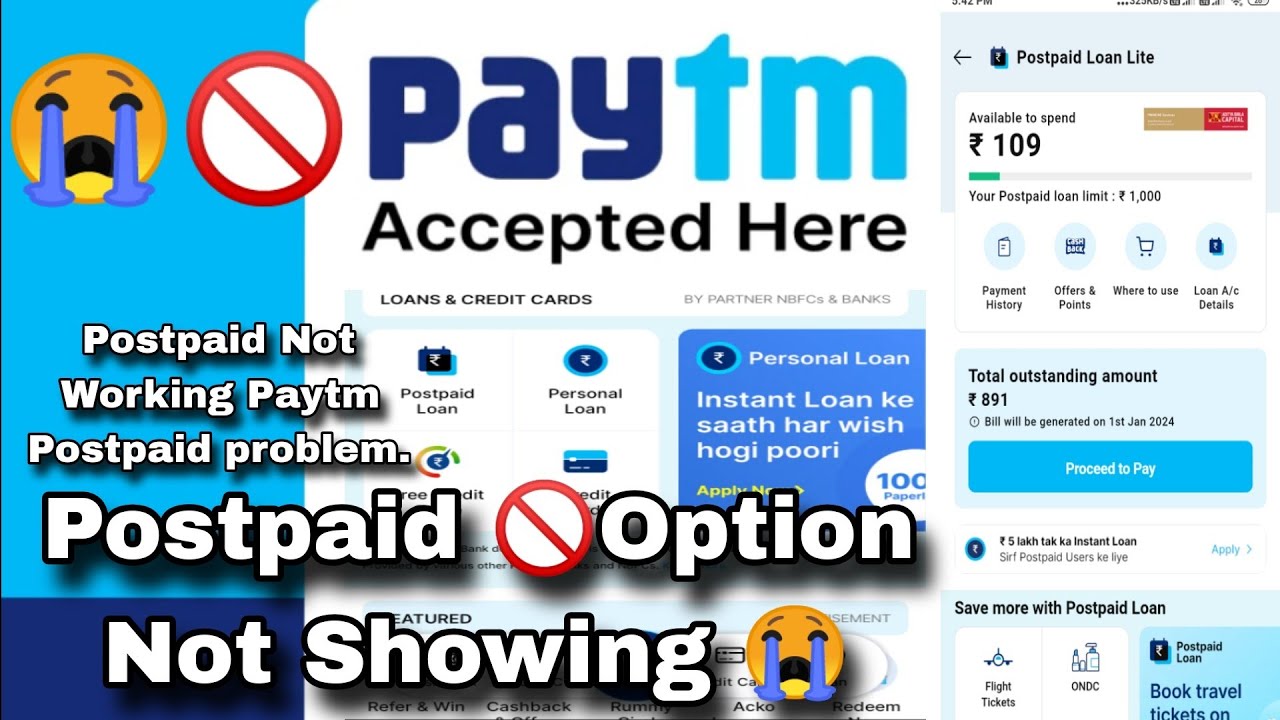 Paytm Postpaid Option Not Showing While Payment Paytm Postpaid Not ...