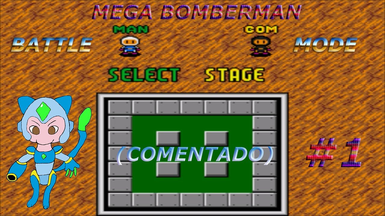 1-Mega Bomberman (Megadrive)(Battle Mode)(Gameplay Comentado) - YouTube