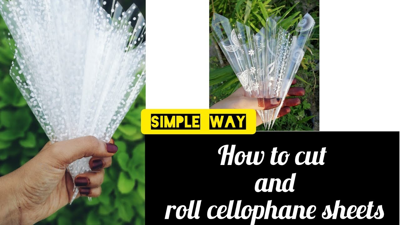Easy Way To Cut And Roll Cellophane Sheet||16 Precuts From One Sheet ...