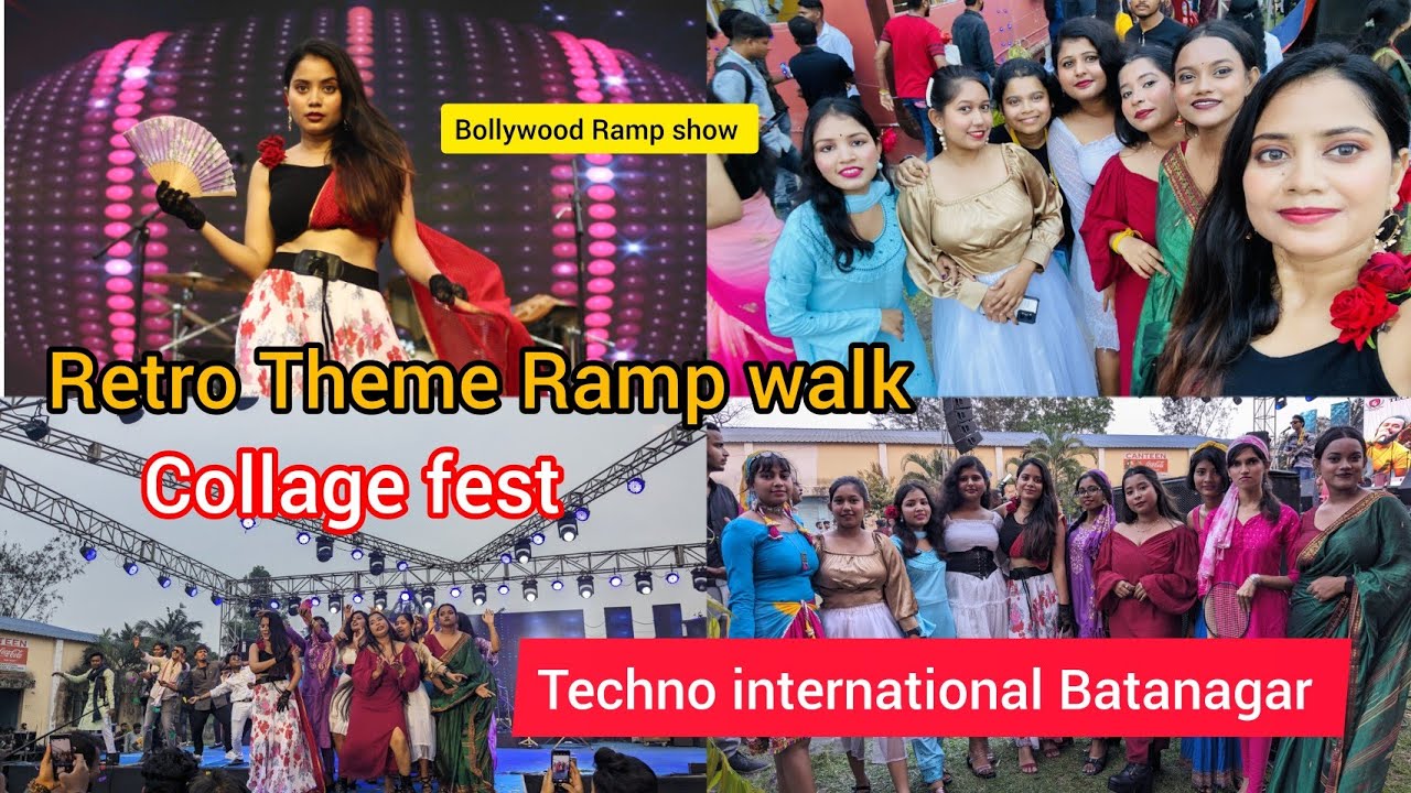 Retro Theme Ramp walk ️ || College Fest || Techno international ...