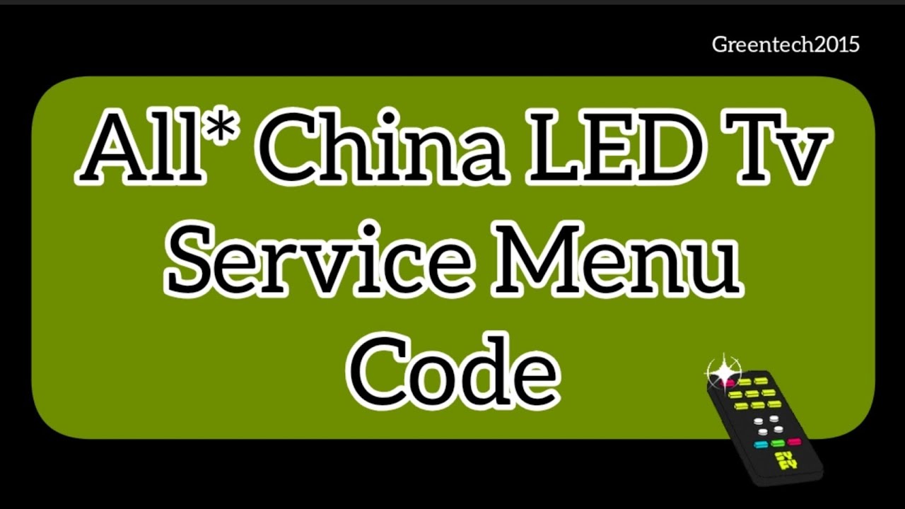 China LED TV servic code #electronics #ledtv #service #code - YouTube