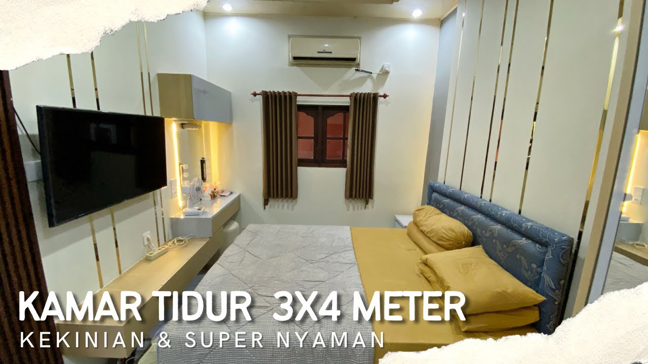 KAMAR TIDUR UKURAN 3x4 METER || KEKINIAN & SUPER NYAMAN - YouTube