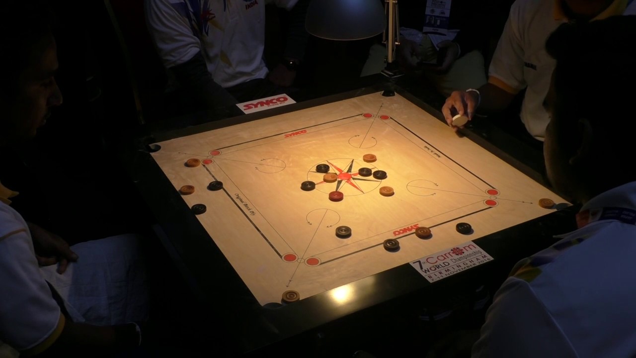Carrom Men's Doubles Semi-final Birmingham 2016 - YouTube