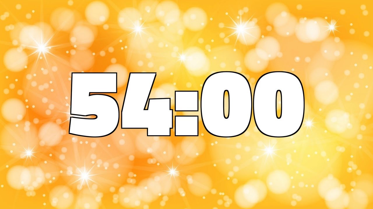 54 MINUTES TIMER COUNTDOWN [3240 seconds - Yellow Shiny] - YouTube